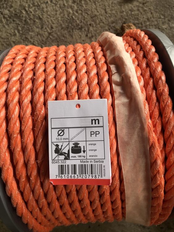 Seil 80m Polypropylen 10mm (Neu und originalverpackt) in Hombrechtikon ...