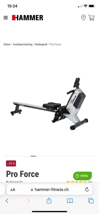 Rudergerät Hammer pro Force (Gebraucht) in Leuggern für CHF 250 – nur ...