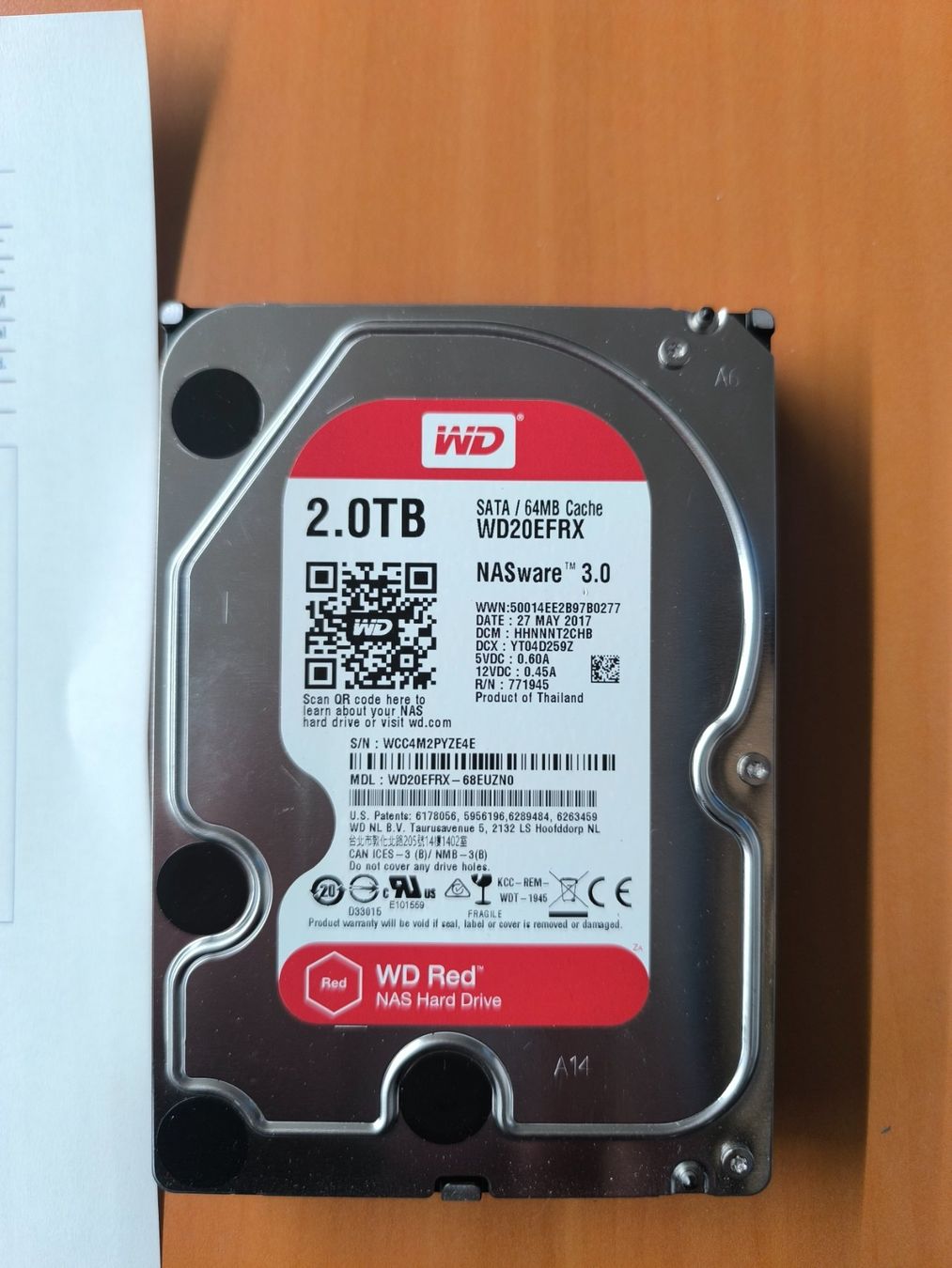 WD Red 2TB NAS HDD Festplatte gewipt, neuwertig (Gebraucht) in ...