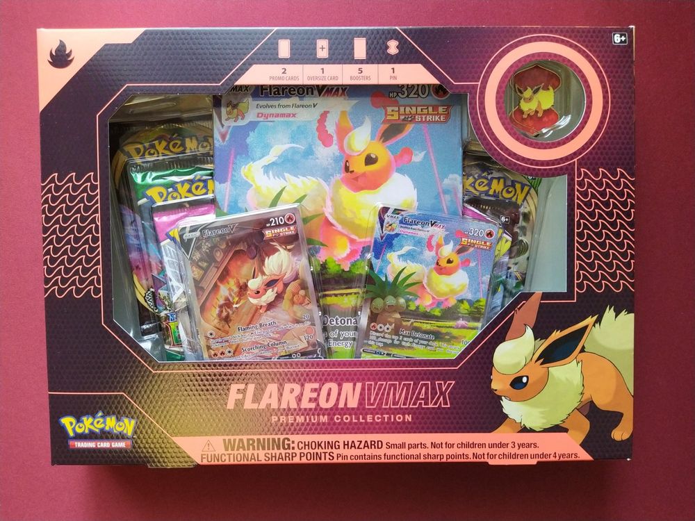 Pokemon Flareon Vmax Box - Evolving Skies (Neu und originalverpackt) in ...