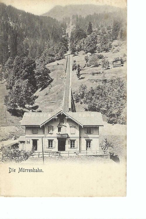 Mürrenbahn, Talstation alte Drahtseilbahn in Lauterbrunnen (Gebraucht ...