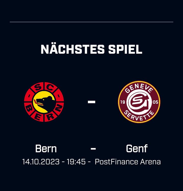 SCB Stehplatz Ticket (Neu und originalverpackt) in Spiez für CHF 10 ...
