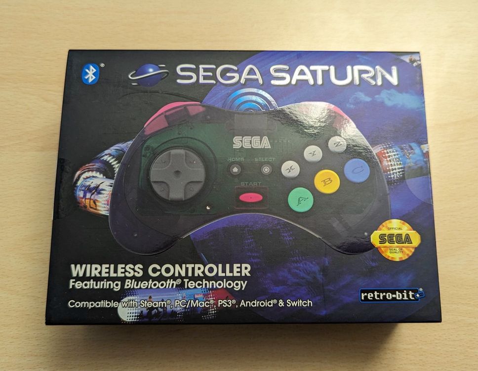 Retro-Bit Saturn Bluetooth Controller - Transparent | Kaufen auf Ricardo