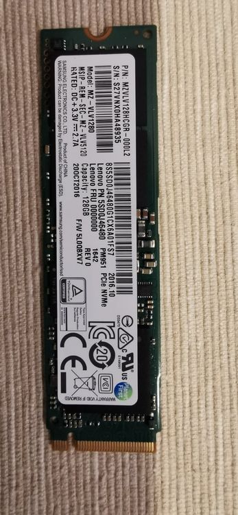 Ssd Pcie Nvme 128 Gb | Kaufen auf Ricardo