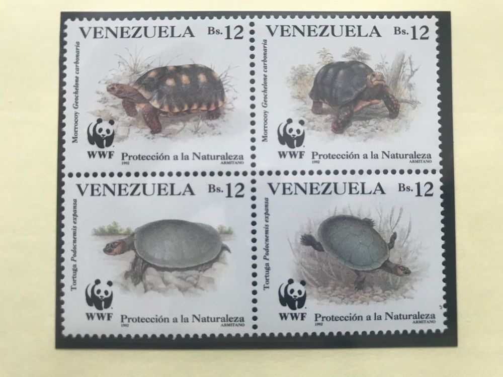 WWF Venezuela 1992 Satz Schildkröten postfrisch 4er-Block (Neu (gemäss ...