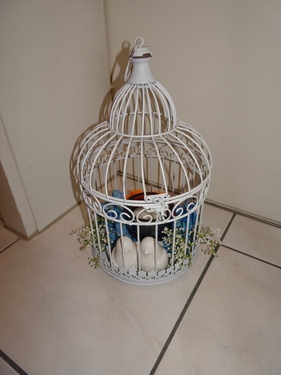 Vogelkäfig zum Hängen, Deko-Voliere, Deko, Metalldeko, (Gebraucht) in ...