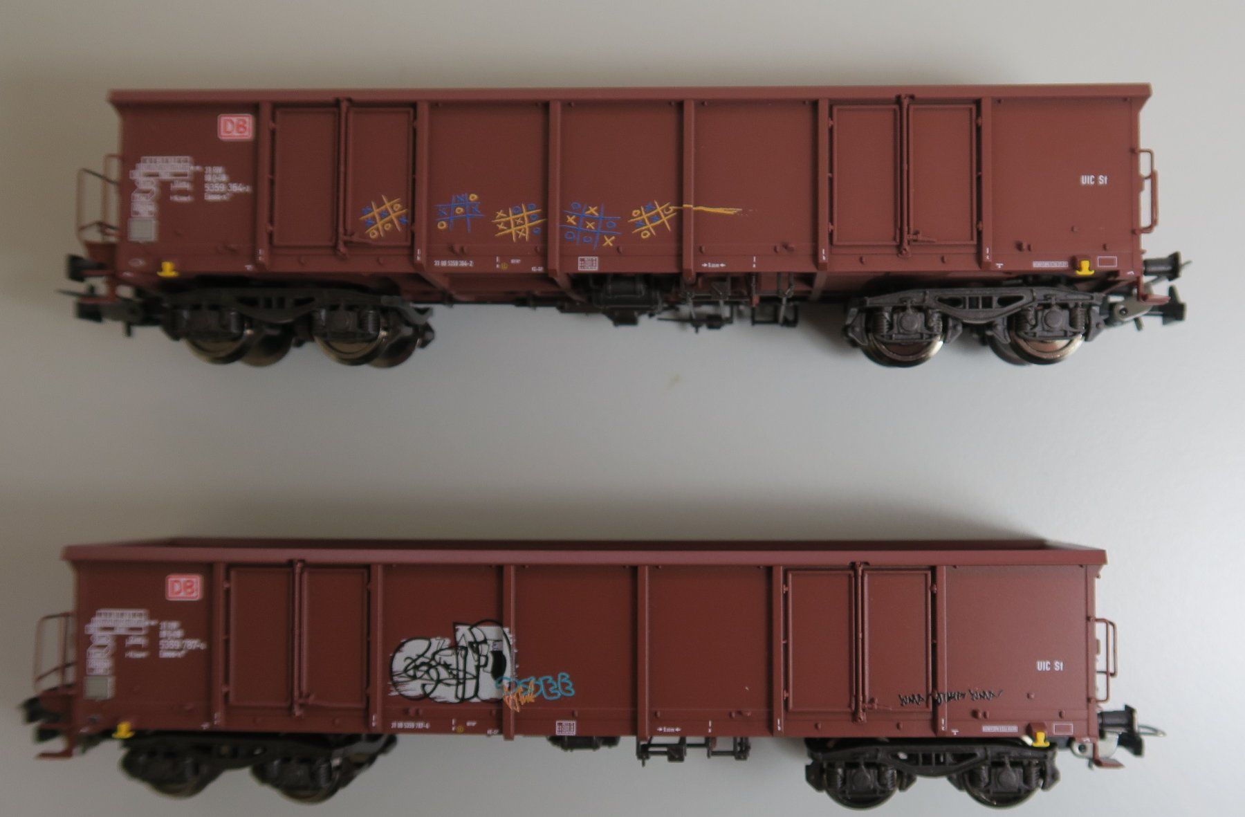 Piko 58392 offenes Güterwagen-Set der DB-AG mit Graffiti (Neu und ...