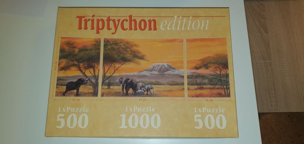Puzzle 2000 Triptychon 3 teilig Elefanten | Kaufen auf Ricardo