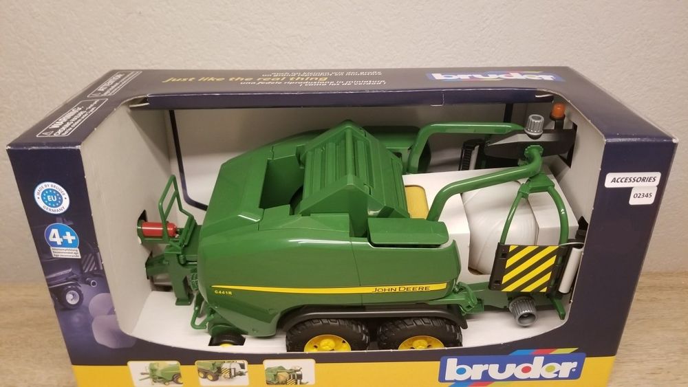 Bruder 02032 John Deere C441R Rundballen-Presswickelkombinat (Neu und originalverpackt) in ...