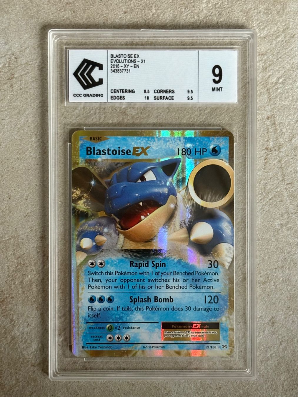 Blastoise EX 21/108 - CCC 9 - EN - Collector (Gebraucht) in Chêne ...