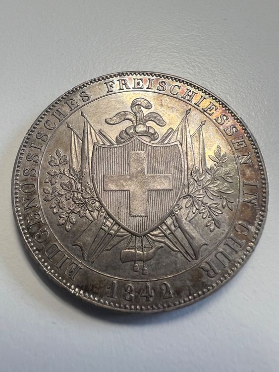 Graubünden Chur 4 Franken / Schützentaler 1842 (Gebraucht) in Schaffhausen für CHF 850 – mit ...