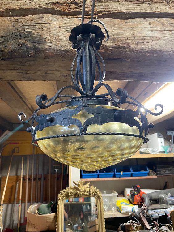 Alte Deckenlampe aus Schmiedeisen | Kaufen auf Ricardo