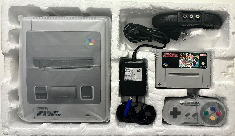 SNES KONSOLE, SNES-NINTENDO-SET, INKL. MARIO PAINT, ETC.OVP (Gebraucht ...