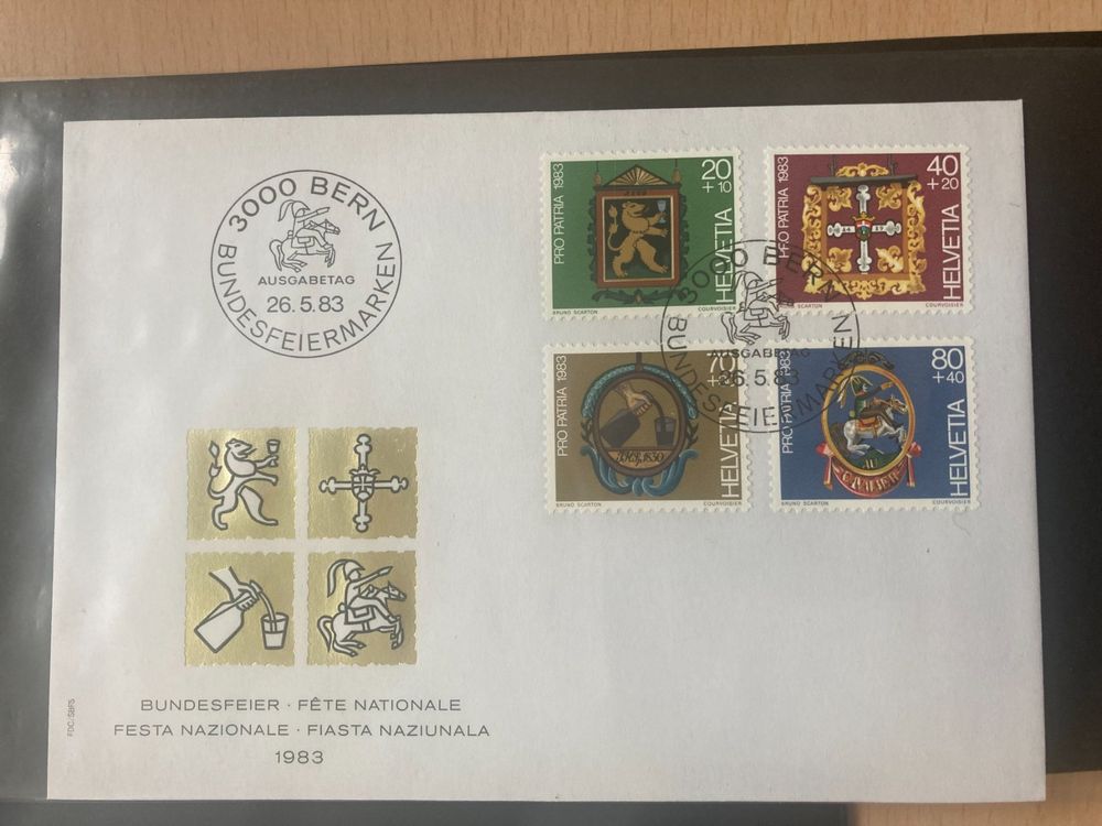 Schweiz 1983 Ersttagsbrief Satz Pro Patria Wirtshausschilder (Neu (gemäss Beschreibung)) in ...