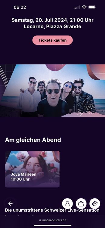 Moon&Stars Ticket | Kaufen auf Ricardo
