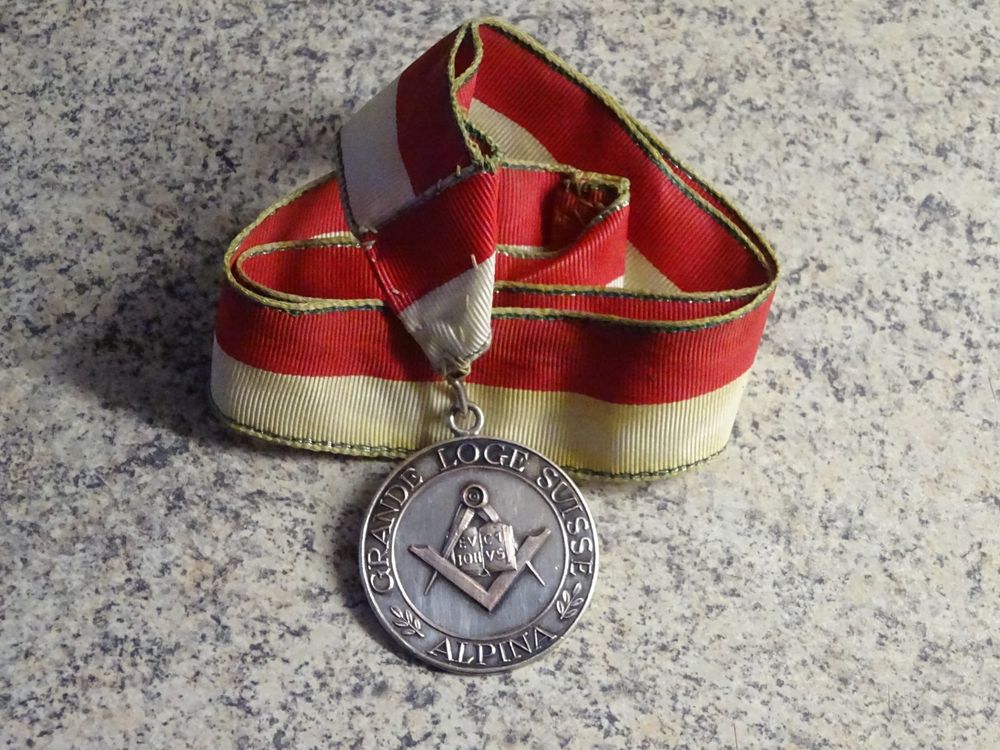 Seltene Medaille / Grande Loge Suisse ALPINA Freimaurer (Gebraucht) in ...