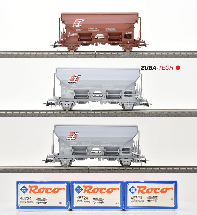 Roco 3x Selbstentladewagen der SNCB H0 GS mit OVP (Gebraucht) in St ...