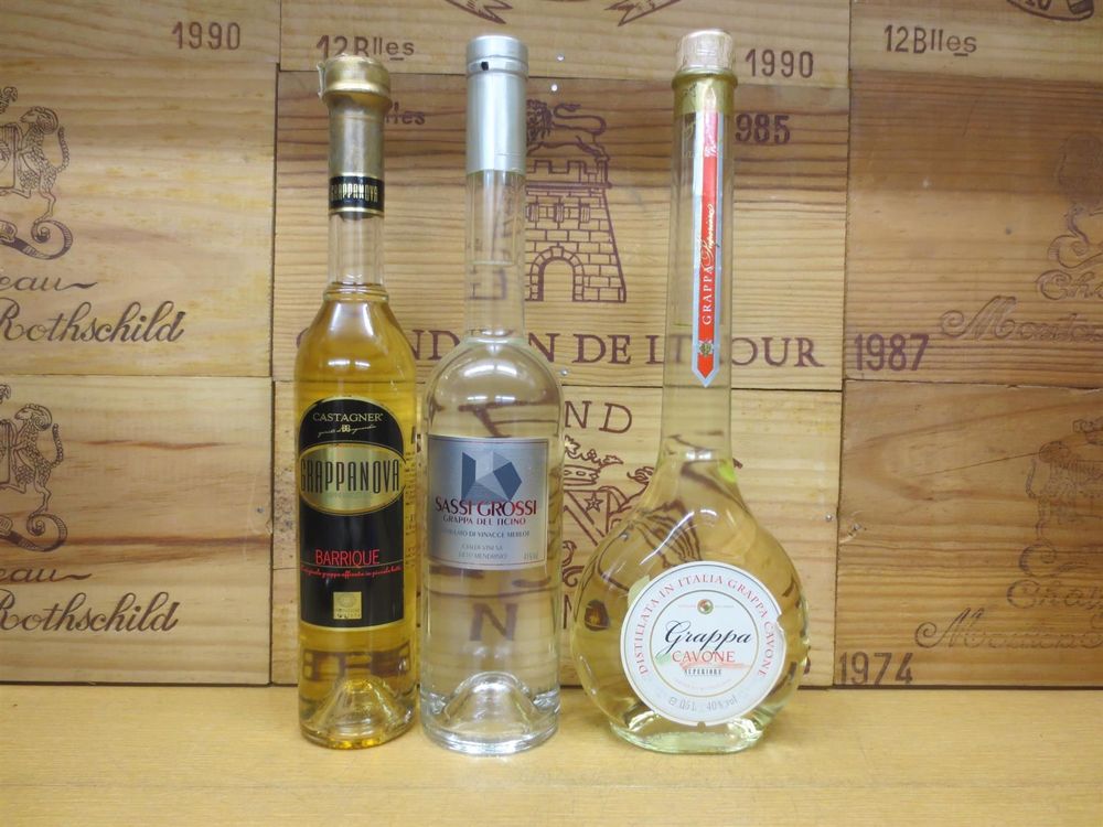 3 Versch. Fl. Grappa (Lot 978) (Neu (gemäss Beschreibung)) in ...