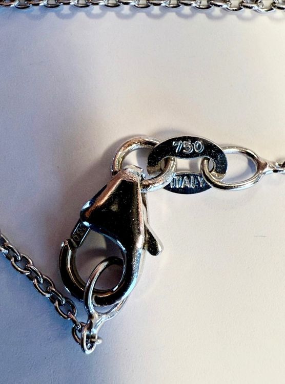 Weißgoldkette 18 kt mit natürlichem Saphir (2,00 ct) (Neu (gemäss ...