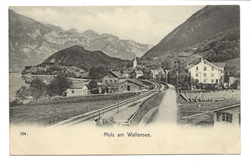 Mols am Walensee (SG) Dorfpartie - Möbel Fabrik - 1909 | Kaufen auf Ricardo