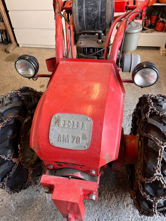 AEBI AM70 Schneepflug Mäher Einachser läuft mit Schneeketten (Gebraucht) in Gunzwil für CHF 499 ...