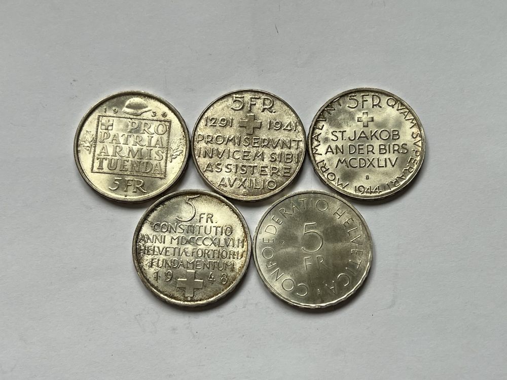 Schweiz - Lot 5 Franken (Gedenkmünzen) (Neu (gemäss Beschreibung)) in Zürich für CHF 56 – mit ...