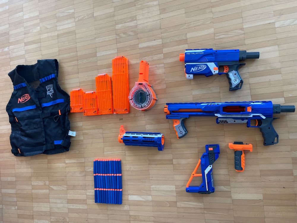 NERF Spielzeugpistolen SetRAMPAGE und RETALIATOR | Kaufen auf Ricardo