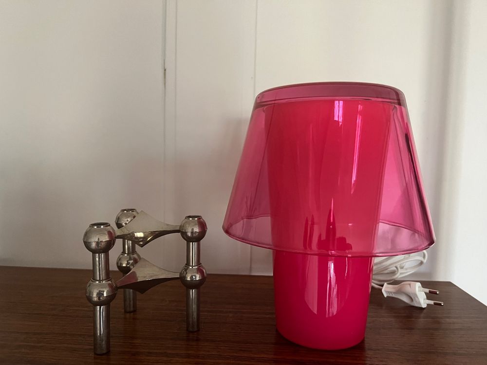 Postmodern IKEA Tischlampe Pink aus Glas Nachttischlampe | Kaufen auf ...