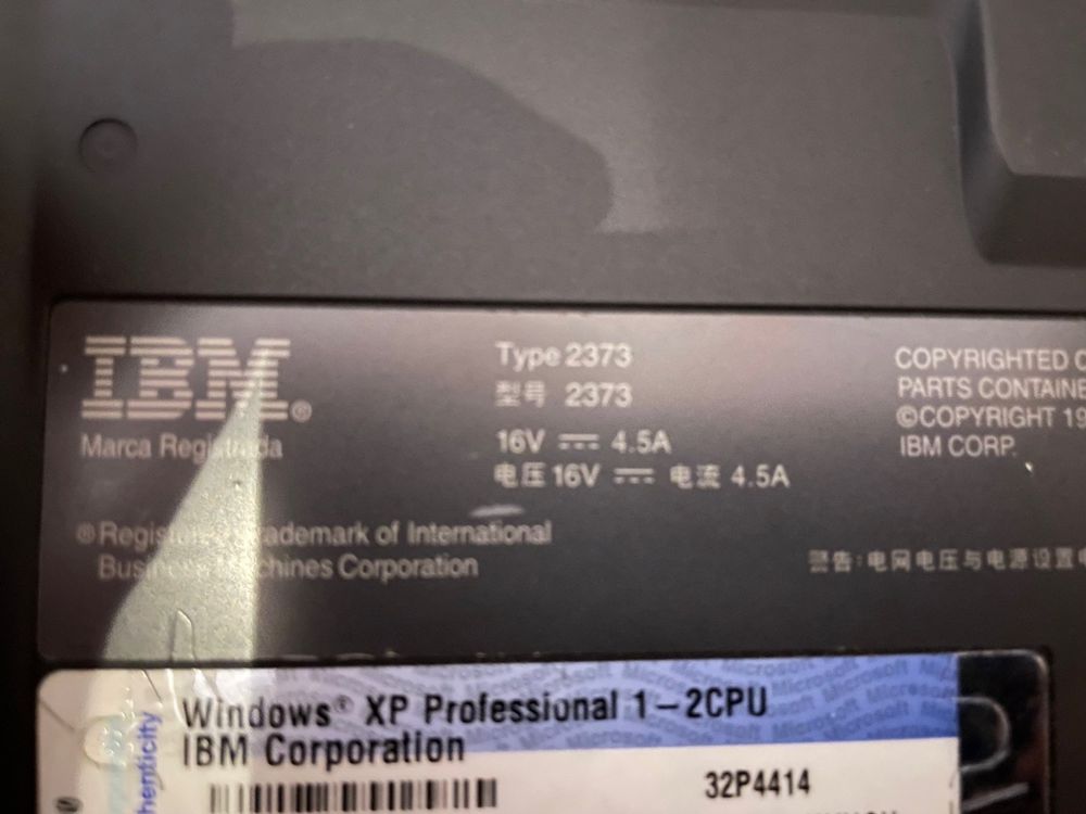 Vintage IBM Thinkpad T40 Notebook Laptop Win XP (Gebraucht) in Olten für CHF 50 – mit Lieferung ...