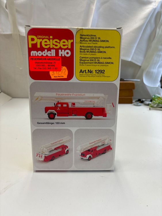 Original Preiser modell HO, Gelenkbühne, Art. Nr. 1292 (Gebraucht) in ...