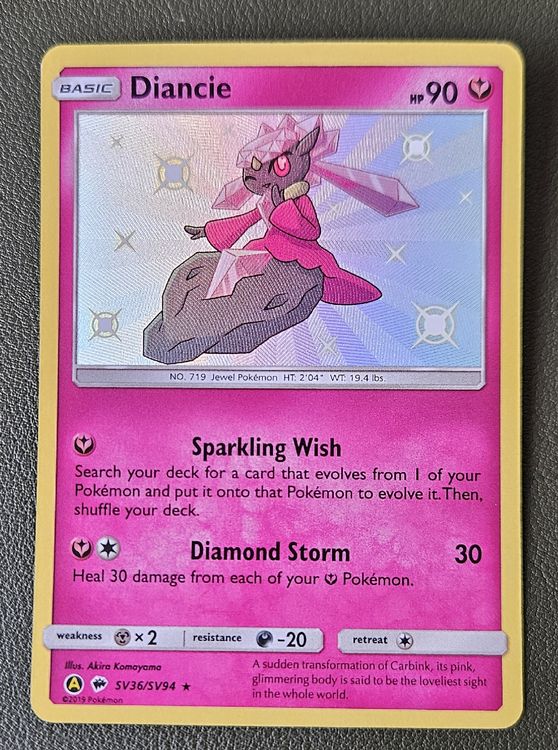 Rare Shiny Diancie Pokemon Card sv36/sv94 hidden fates EN (Neu (gemäss ...
