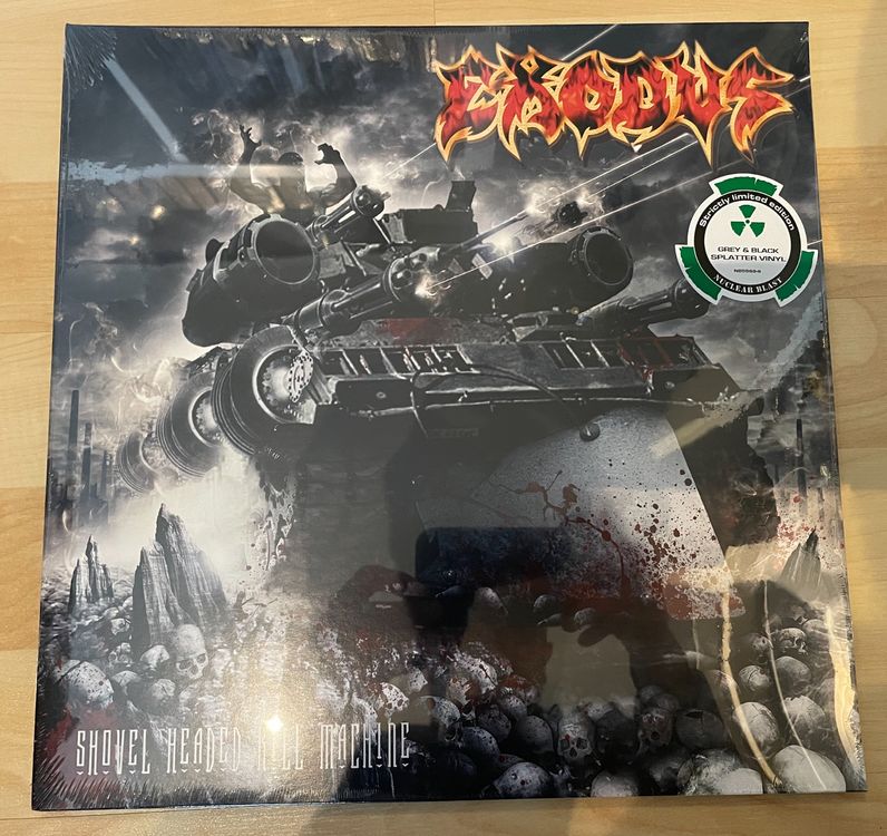 Exodus Shovel Headed Kill Machine Grey Black Splatter Vinyl (Neu ...