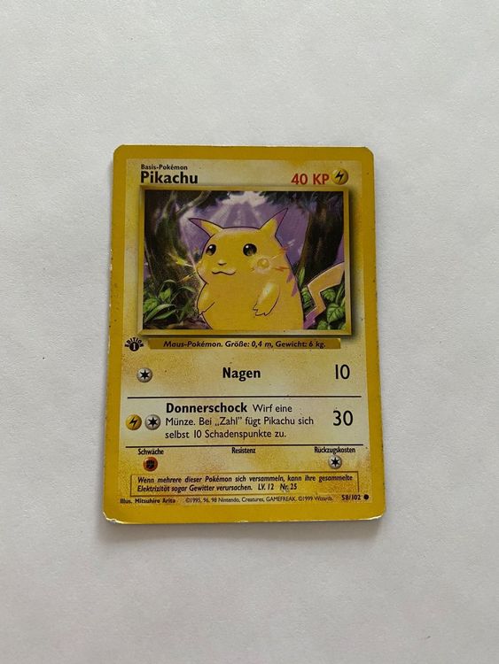 Pikachu 1. Edition Basis Set Pokemon (Gebraucht) in Rapperswil SG für ...