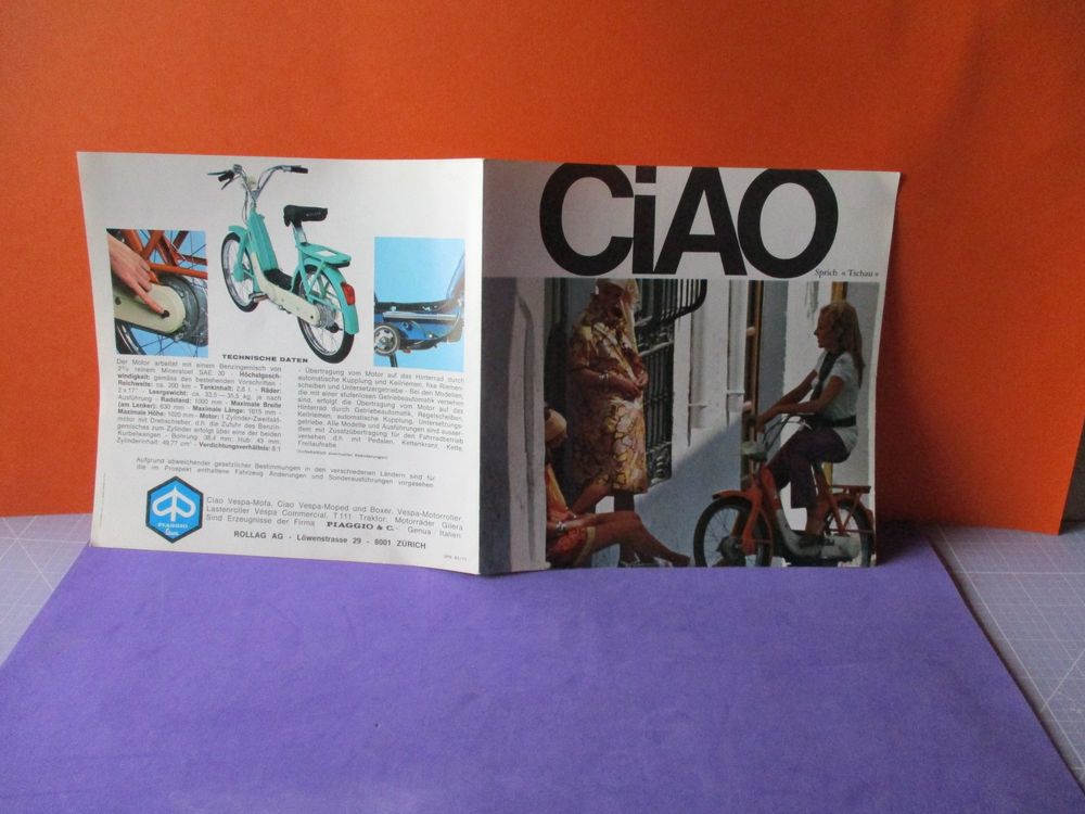 CIAO Sprich Tschau Mofa Prospekt (Gebraucht) in Ottikon Gossau ZH für CHF 54.5 – mit Lieferung ...