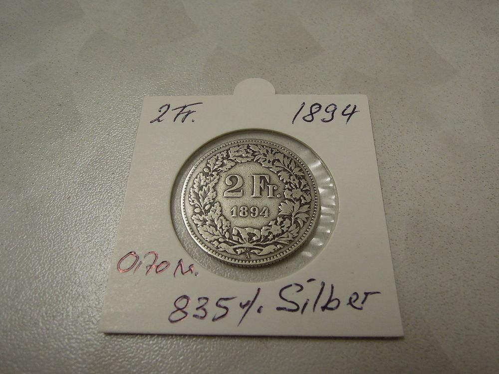 2 Franken 1894 Silber 0,70 Mio. | Kaufen auf Ricardo
