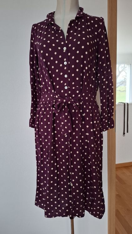 Robe King Louie T42 à pois violette style vintage chic | Kaufen auf Ricardo