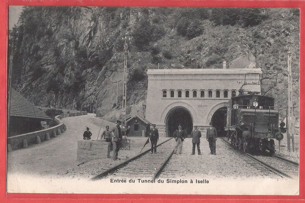 Simplon-Bahn vor Tunneleingang in Iselle - 1908 (Gebraucht) in Fislisbach für CHF 8 – mit ...