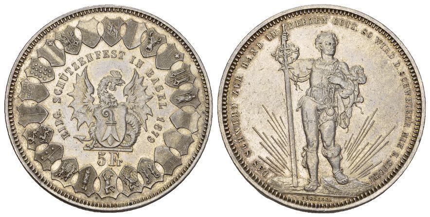 5 Franken Basel 1879 (Gebraucht) in Bern für CHF 61 – mit Lieferung auf Ricardo kaufen