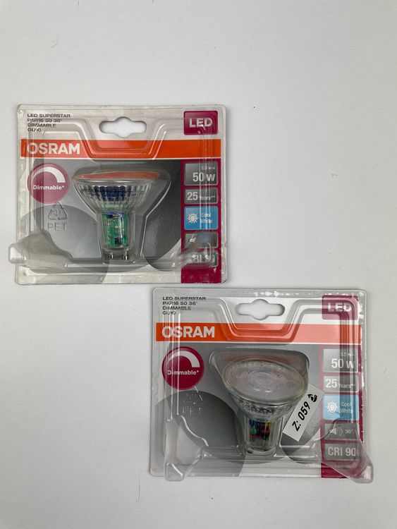 2x Glühbirne OSRAM - LED, 50W, Cool White - GU10 (Neu und originalverpackt) in Wängi für CHF 1 ...