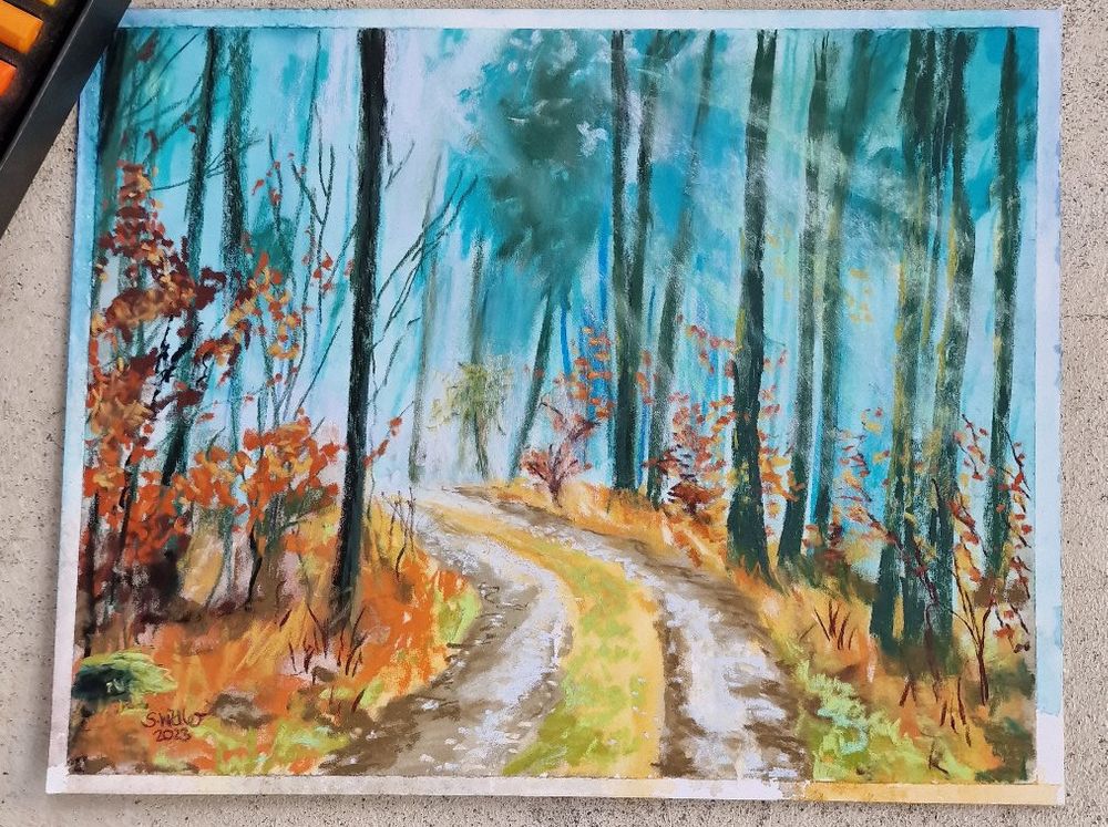 Wald impressionistisch Kunst Bild Soft Pastell Simone Widler | Kaufen ...
