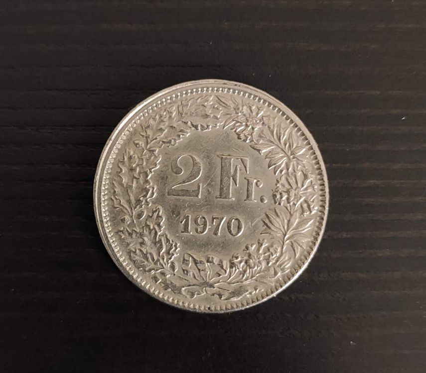 Münze 2 Franken, Jahrgang 1970, Abart/Fehlprägung Rand | Kaufen auf Ricardo