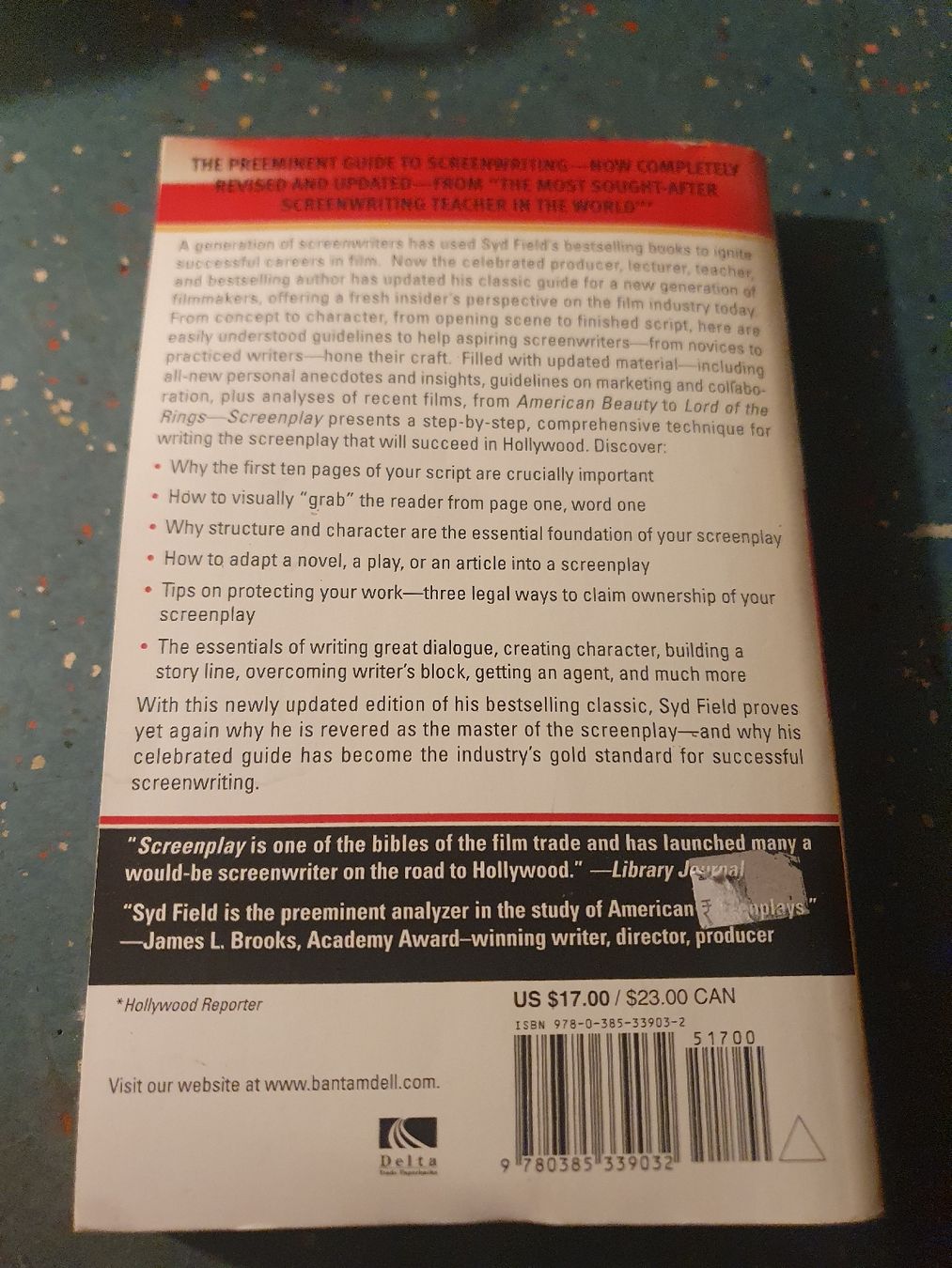 Syd Field's Screenplay: Foundations of Screenwriting Guide (Gebraucht ...