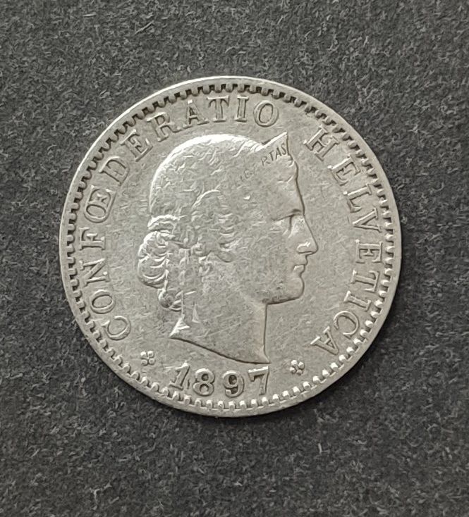 Schweiz 20 Rappen, 1897 (Gebraucht) in Wil SG für CHF 1 – mit Lieferung auf Ricardo kaufen