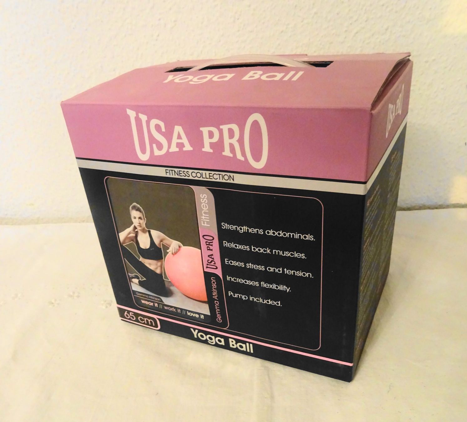 USA Pro Yoga Ball 65cm - Inkl. Pumpe - Fitness NEU (Neu und ...