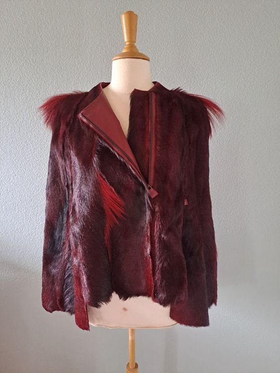 Akris Cape Leder/Fell Gr. 36 Runway Piece (Neu (gemäss Beschreibung ...