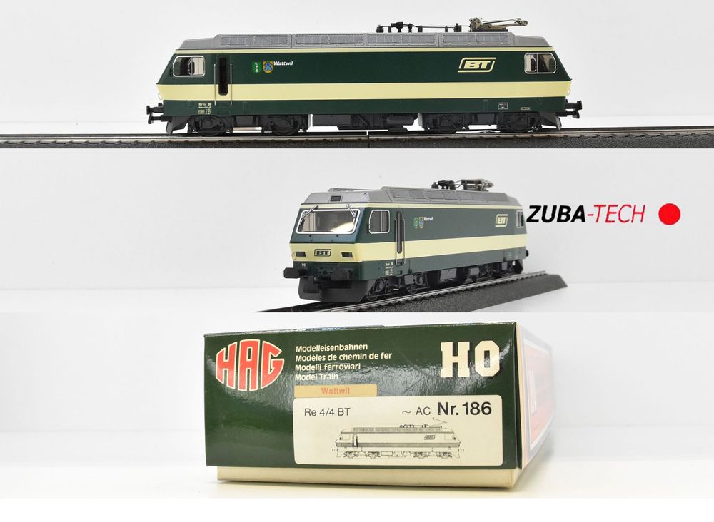 HAG 186 E-Lok Re 4/4 V Wattwil BT H0 WS Analog mit OVP (Gebraucht) in ...