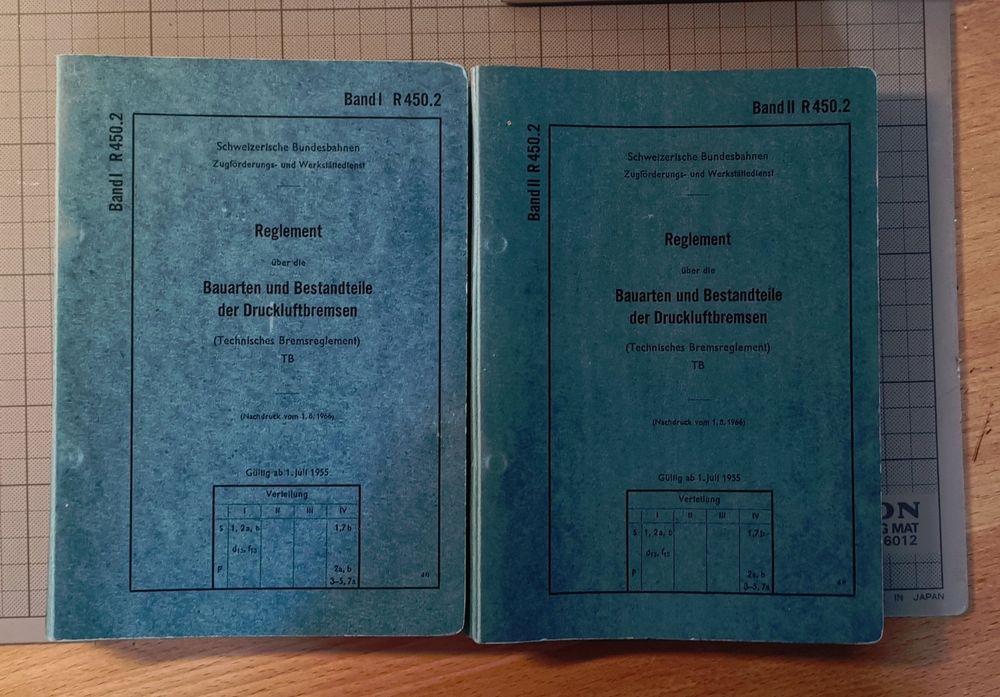 Original Reglemente Bauart Druckluftbremsen Band 1 + 2 (Gebraucht) in Samstagern für CHF 5 – mit ...