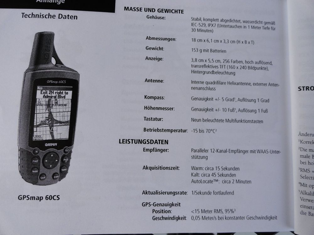 GARMIN GPSMAP 60CS (Gebraucht) in für CHF 30 – mit Lieferung auf ...