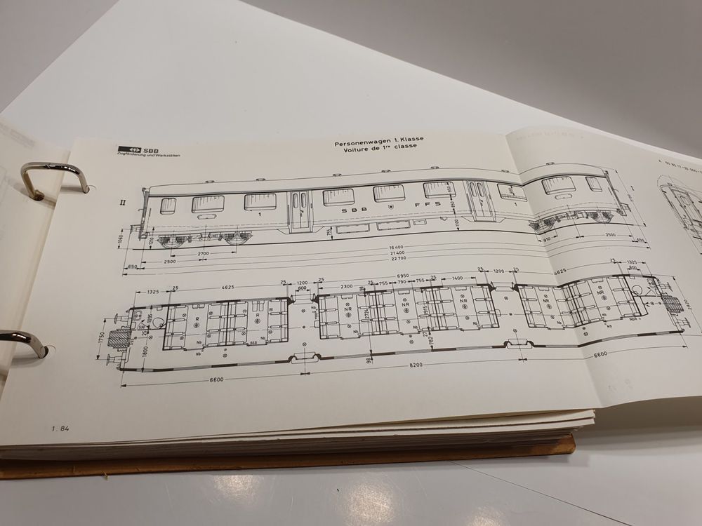 SBB Personen- und Gepäckwagen / Skizzen / Massstab 1:100 | Kaufen auf Ricardo