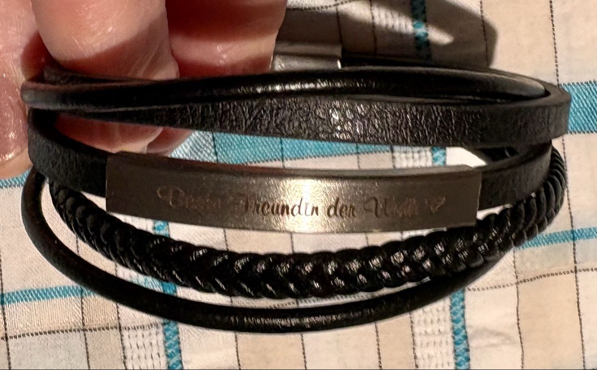 Armband mit Gravur "Beste Freundin der Welt” echt Leder NEU (Neu und ...